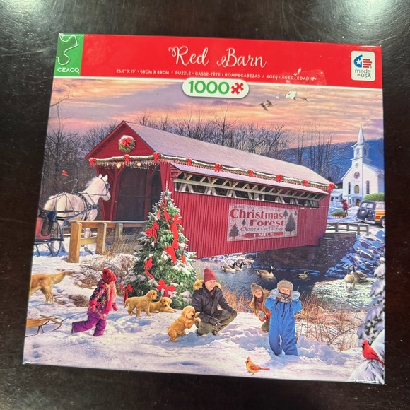ceaco | Games | Ceaco Red Barn Christmas Puzzle | Poshmark